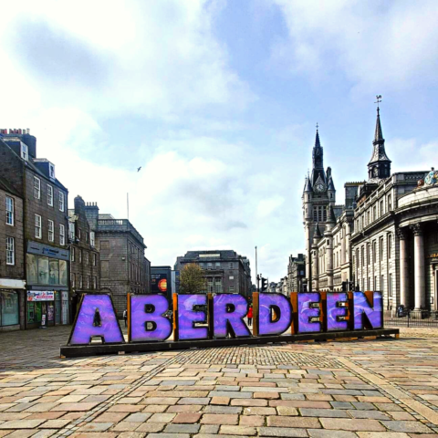ABERDEEN'S LANDMARK GIANT LETTERS ARRIVE IN THE CASTLEGATE